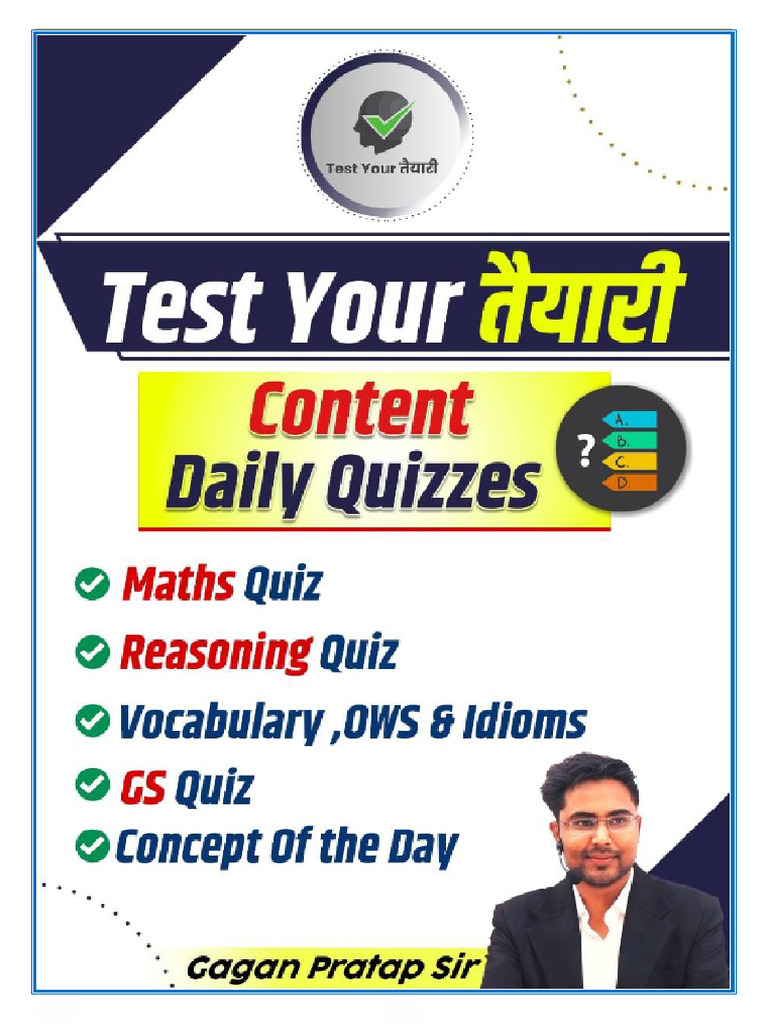 Daily Quizzes Series Day 003 (18 June 2024) | PDF