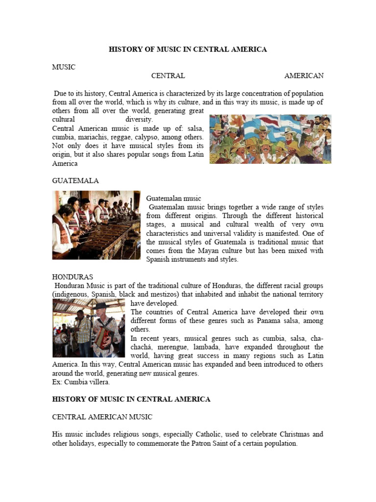Central American Music History Overview | PDF | Latin America | Latin ...