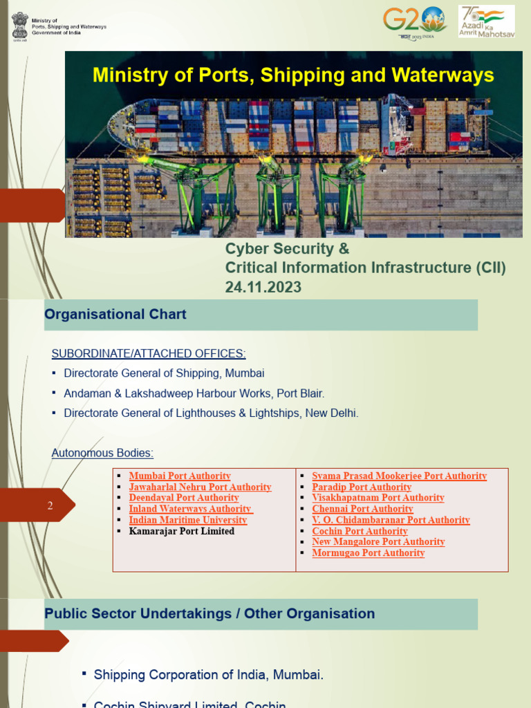 Cyber Security Plan for Ports and CII | PDF | Computer Security | Security