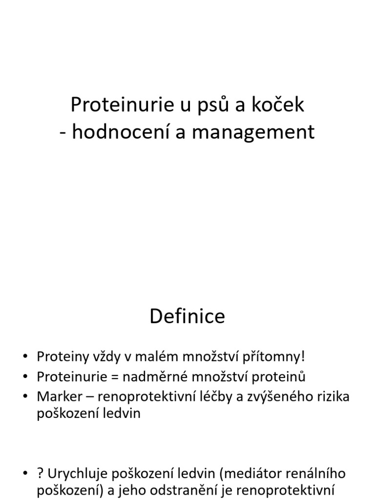 Proteinurie Psů | PDF