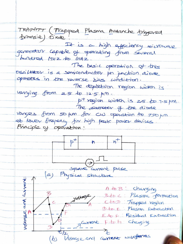 TRAPATT Diode | Download Free PDF | Semiconductor Devices