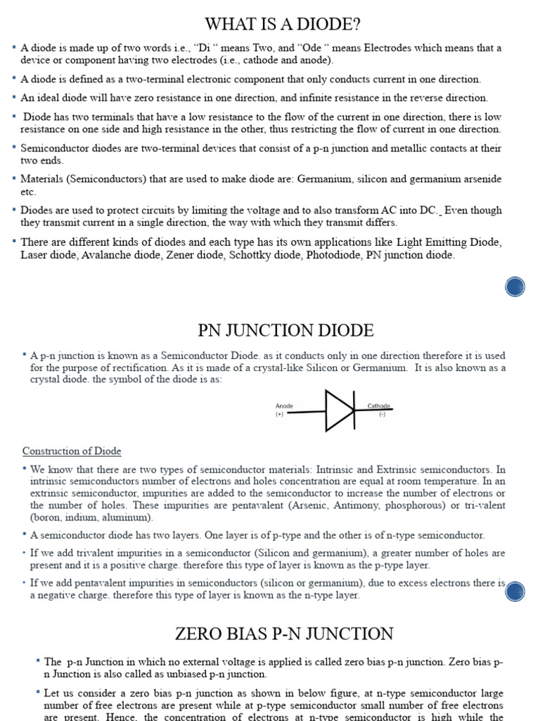 PN Junction Diode | PDF | P–N Junction | Diode