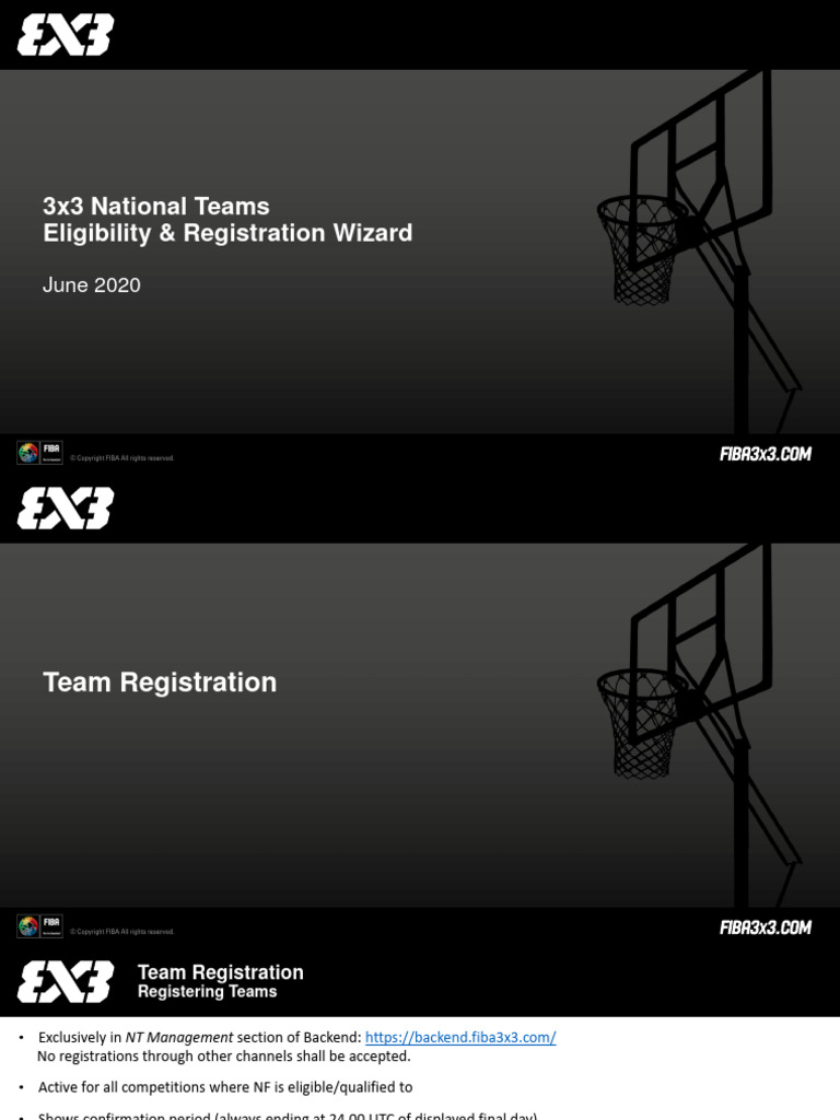 3x3 Team & Player Registration Guide | PDF | Passport | Birth Certificate