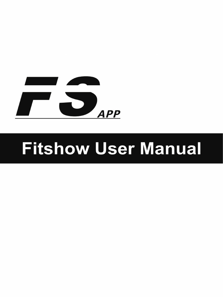 FitShow App User Manual | PDF | Login | Mobile App
