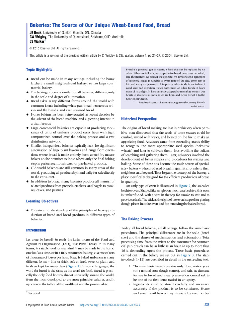 Bakeries The Source of Our Unique Wheat-Based Food, Bread | PDF | Breads | Bakery