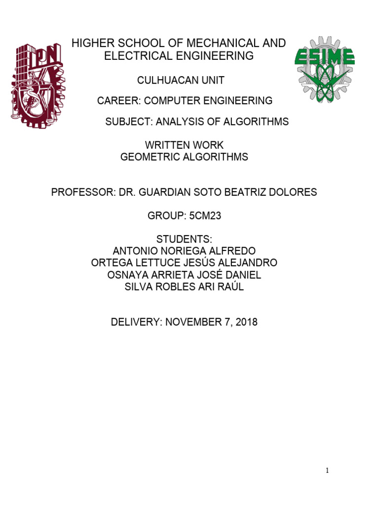 Geometric Algorithms | PDF | Geometry | Polygon