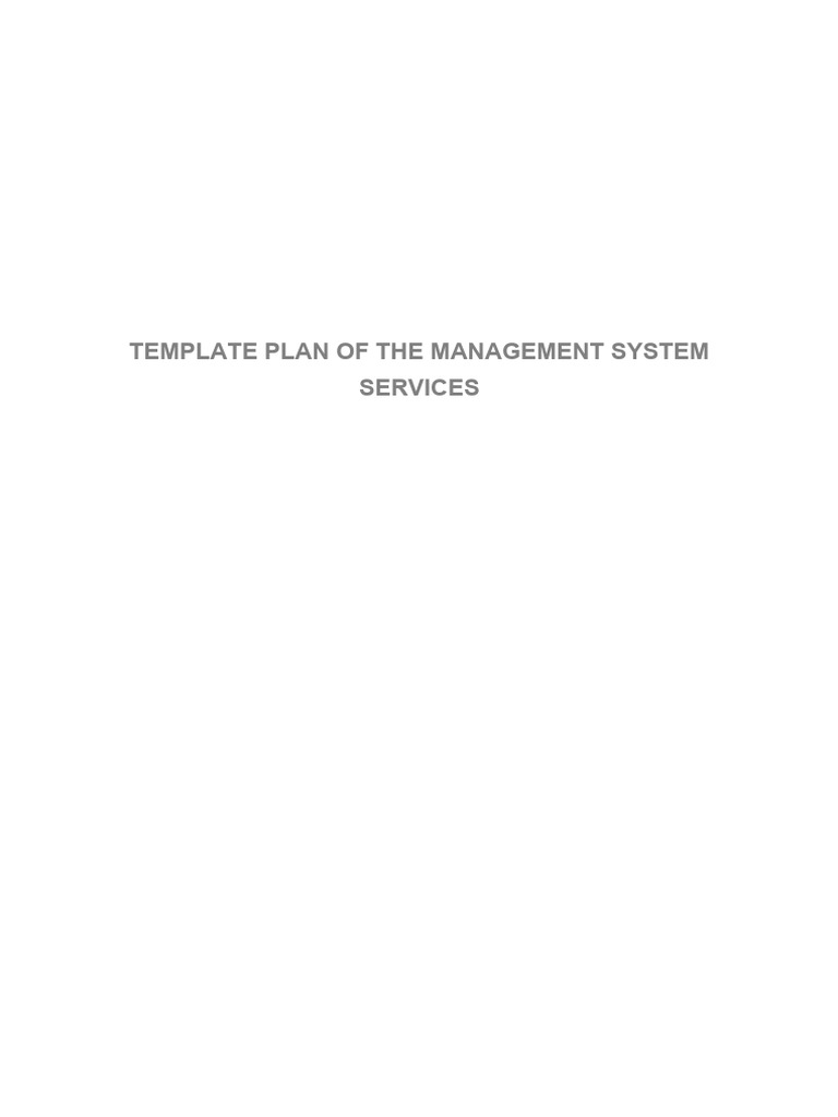 Service Management System Plan TEMPLATE (ISO-20000) | Download Free PDF ...