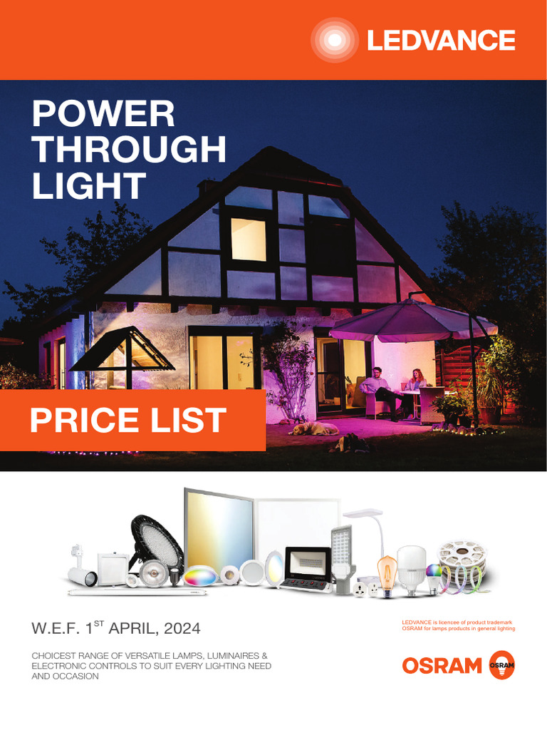 Ledvance Price List 2024 1 1 | PDF | Lighting | Brand