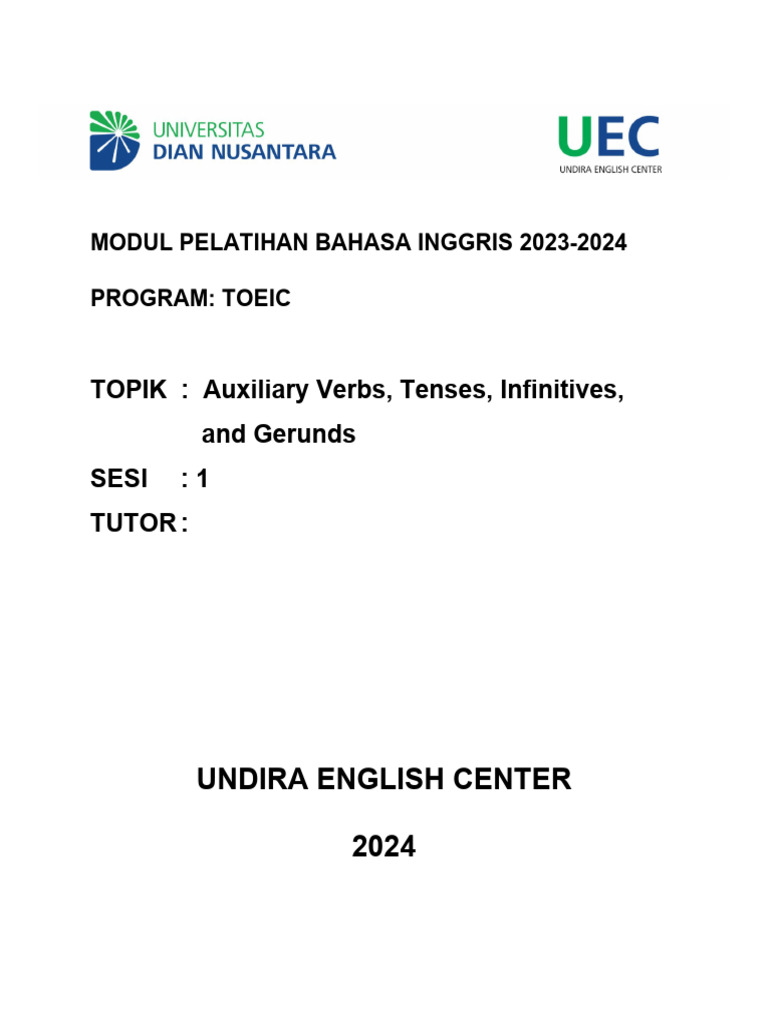 Module 1 TOEIC Preparation | PDF