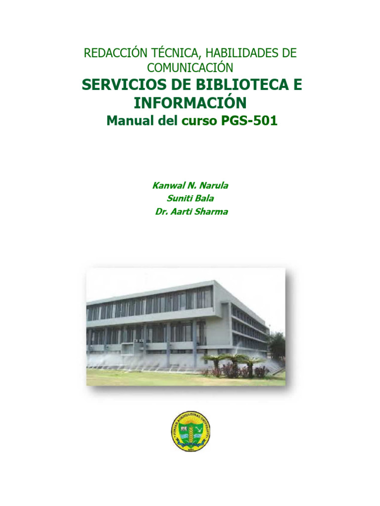 Redacción Técnica, Biblioteca de Habilidades Comunicativas y Servicios de Información | PDF ...