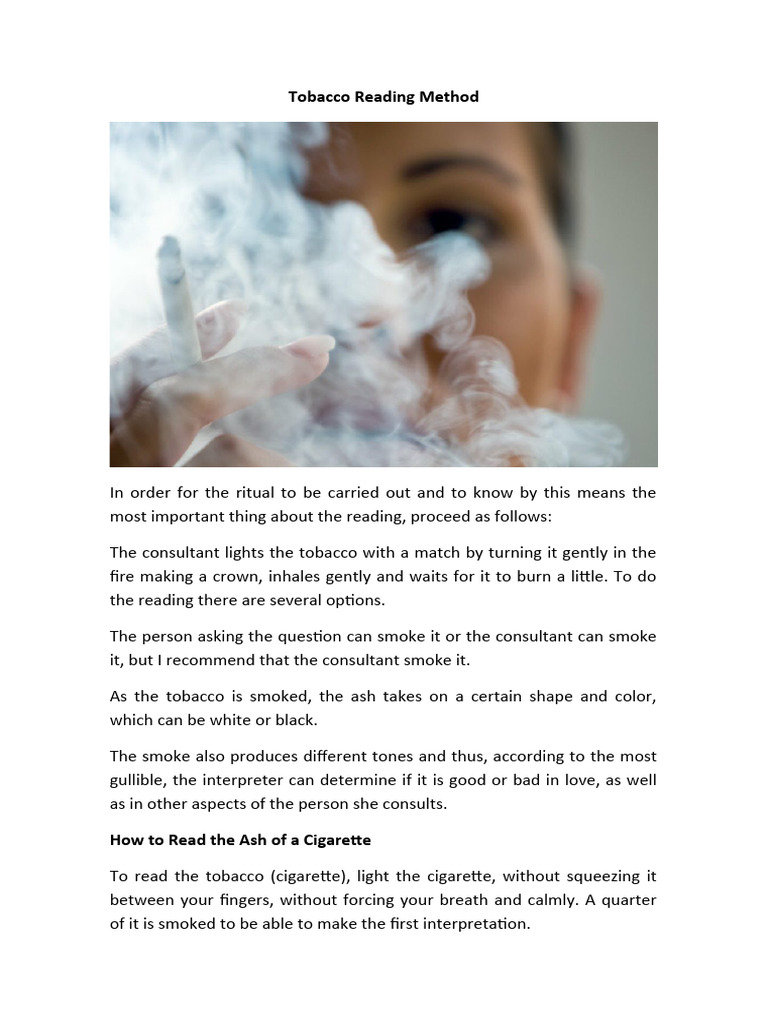 Tobacco Reading Method | PDF | Cigarette | Cigar