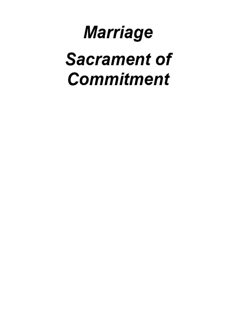 Understanding the Sacrament of Marriage | PDF | Marriage | Christian ...