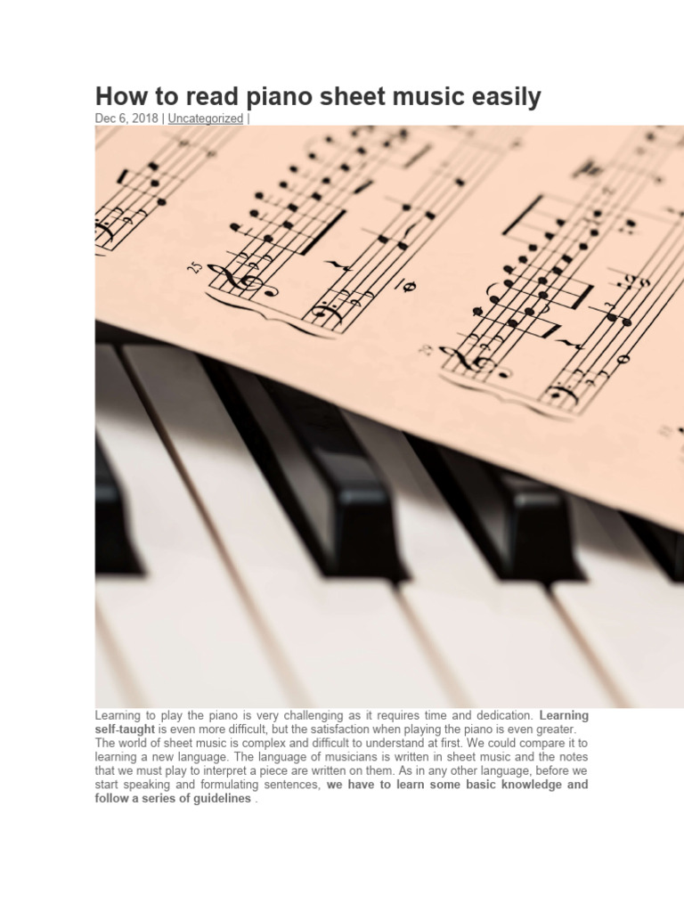 Mastering Piano Sheet Music Basics | PDF | Clef | Musicology