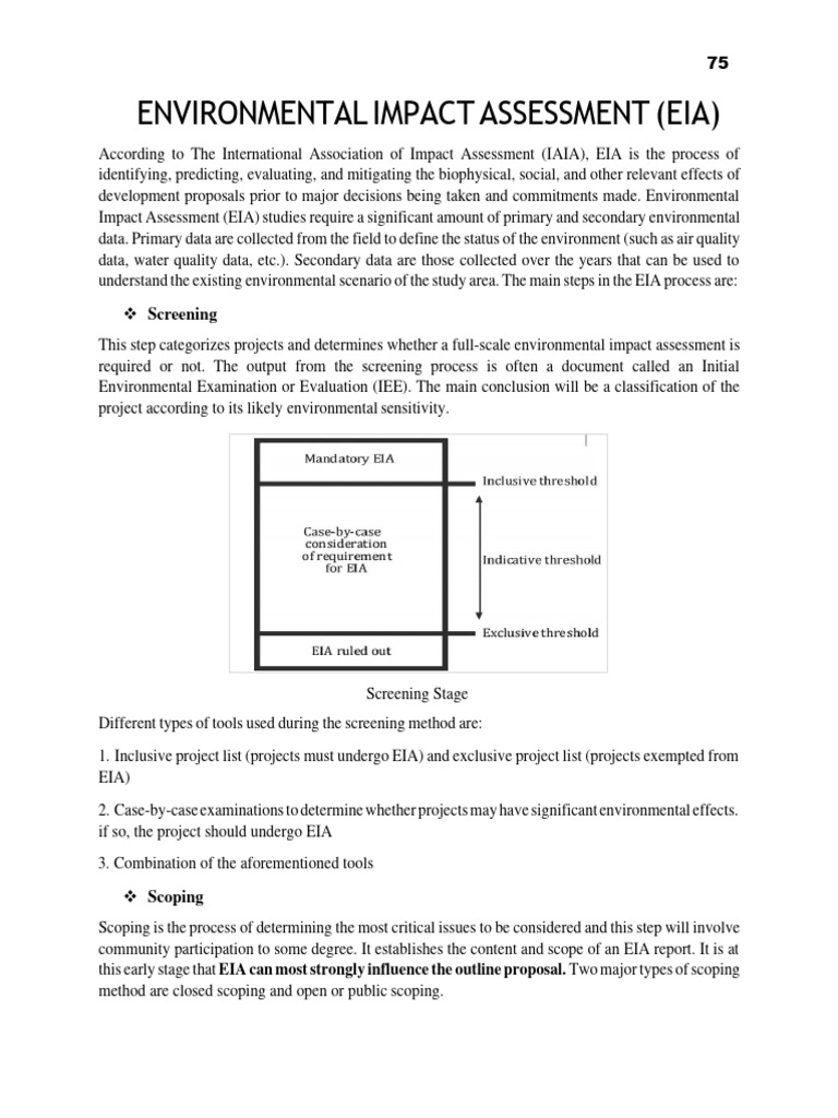 Environmental Impact Assessment Eia Screening Pdf Environmental