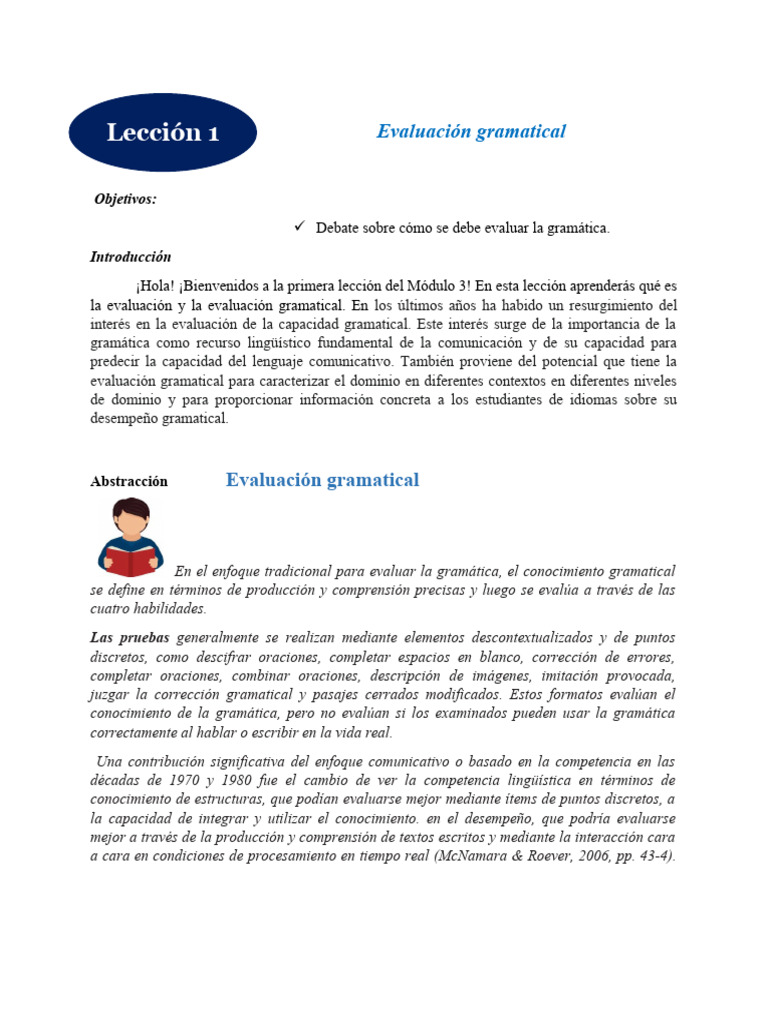 Innovaciones en Evaluación Gramatical | PDF | Evaluación | Gramática