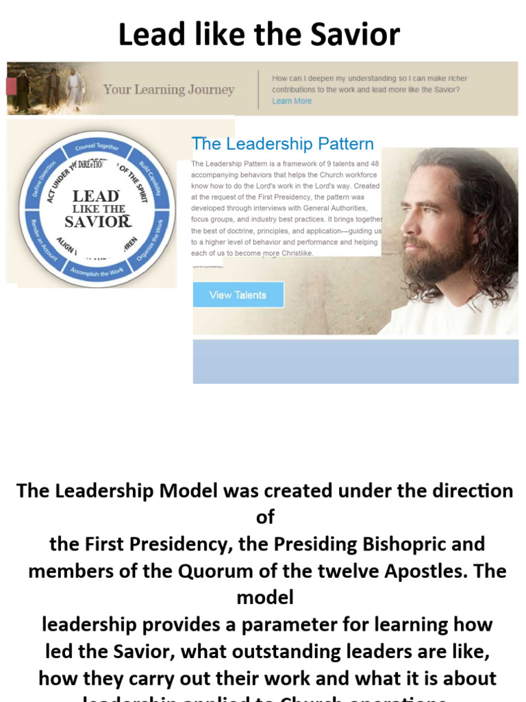 The Leadership Model | PDF | Leadership | Jesus