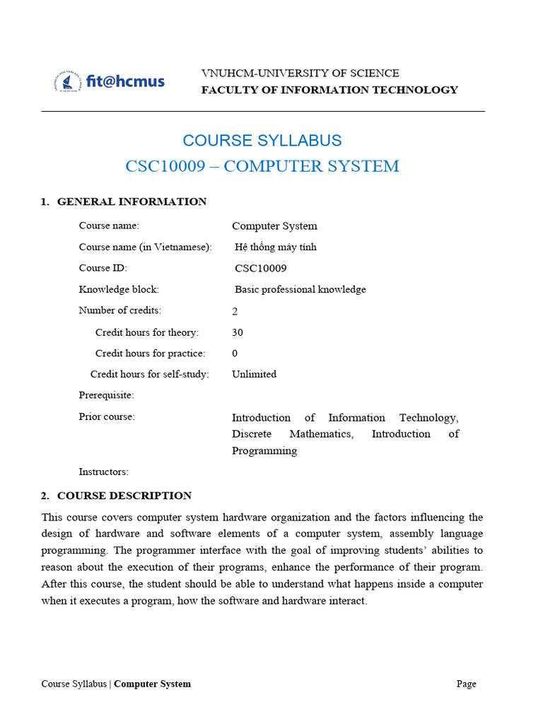 CSC10009 ComputerSystem 2024 | PDF | Central Processing Unit | Computer Program
