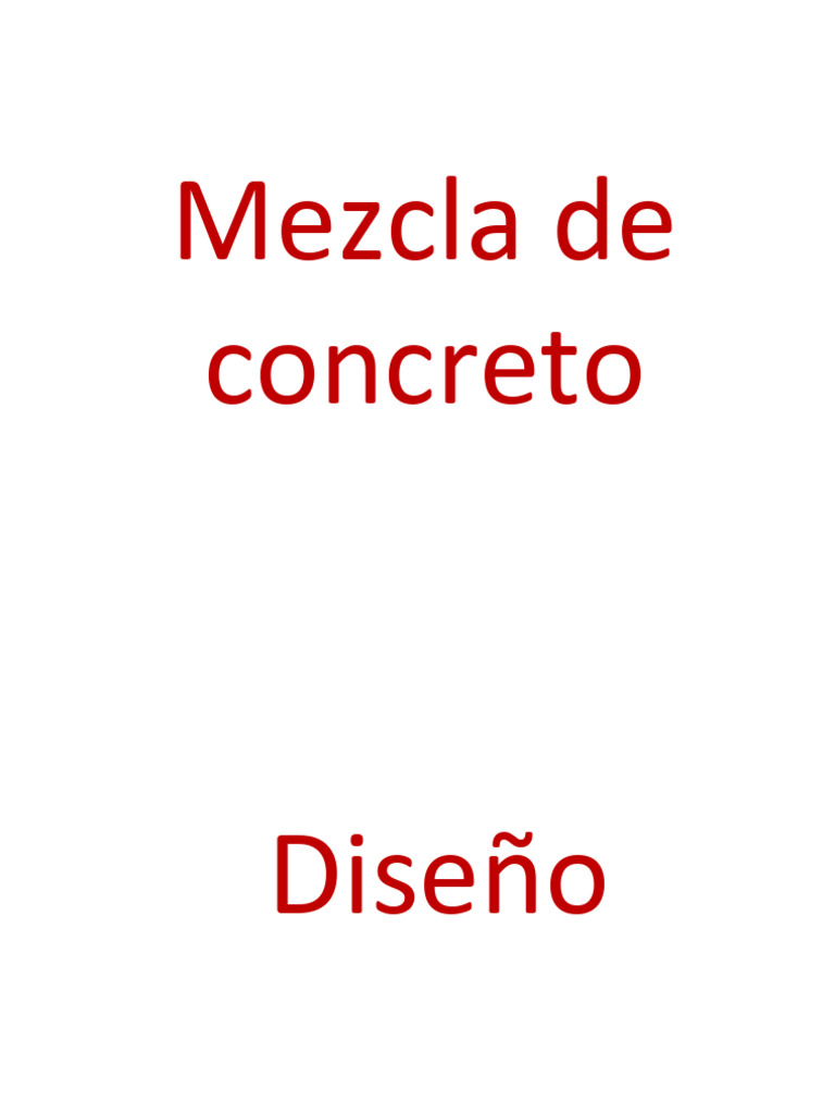 Diseño de Mezcla de Concreto | PDF | Hormigón | Cemento