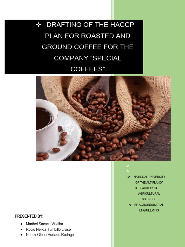 Haccp Almost Fixed 1 | Download Free PDF | Coffee | Hazard Analysis And ...