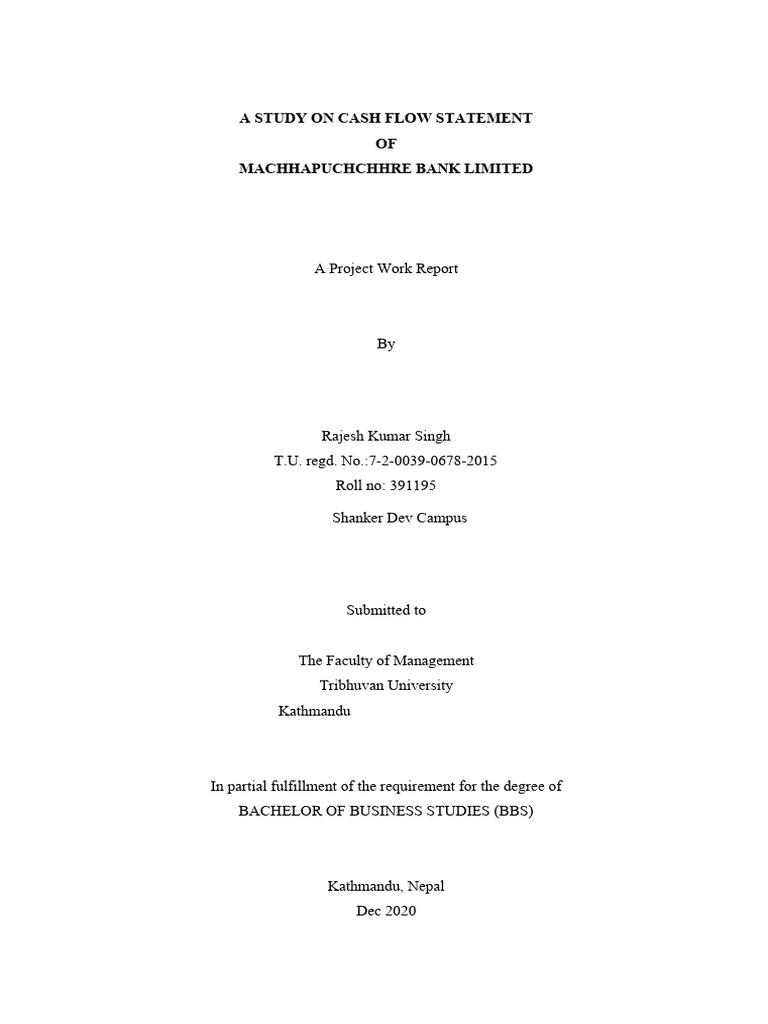 A Case Study On Fixed Deposit Position of Civil Bank LTD Central Office, Kathmandu | PDF ...