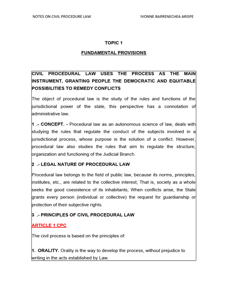 Notes On Civil Procedural Law - Ivonne | PDF | Jurisdiction | Lawsuit