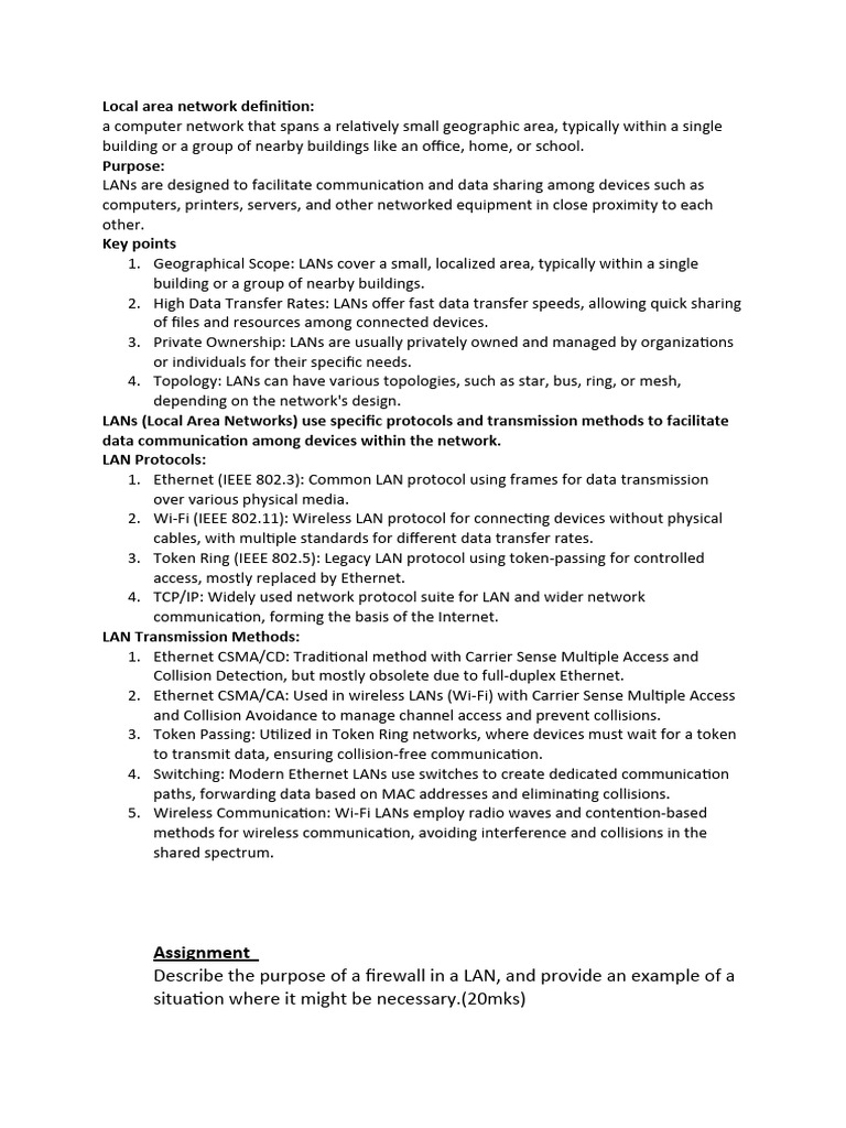 Local Area Network Definition James | PDF | Computer Network | Local ...