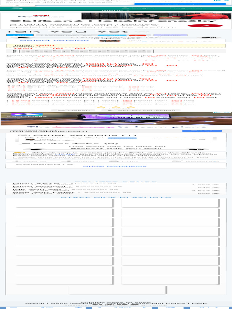 Idk You Yet - Chords Easy - Alexander 23 (Version 1) Guitar Chords ...