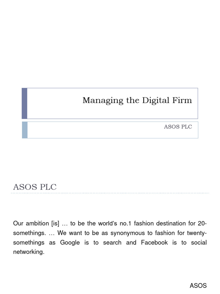 Asos PLC - Ok | PDF | Retail | Business Economics