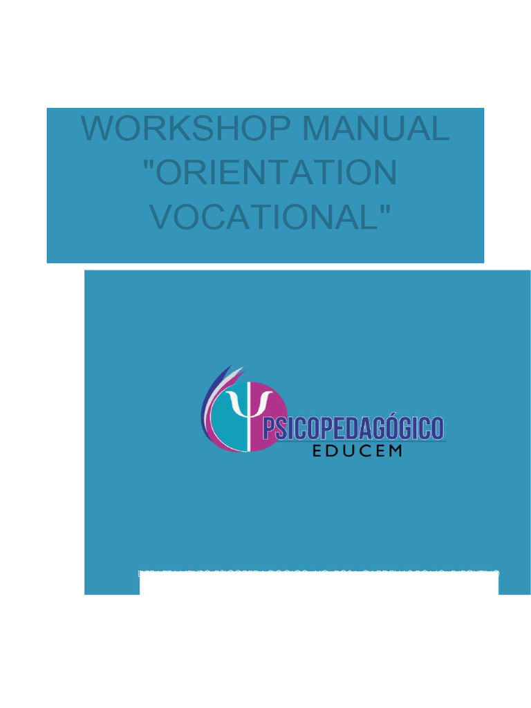 Vocational Guidance Manual | PDF | Knowledge | Cognition