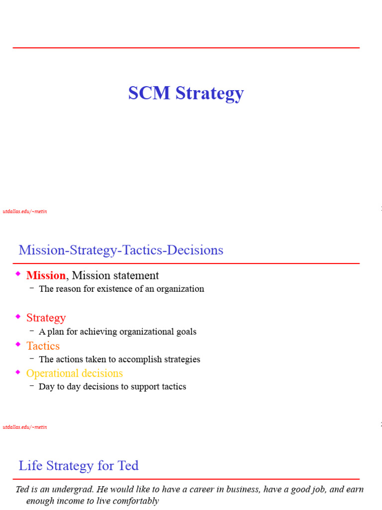 SCM Strategy - C8 | PDF | Supply Chain Management | Supply Chain