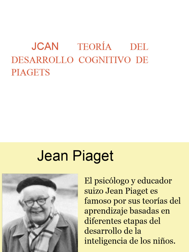 La Teoría Del Desarrollo Cognitivo de Jean Piaget | PDF | Esquema (psicología) | Desarrollo ...