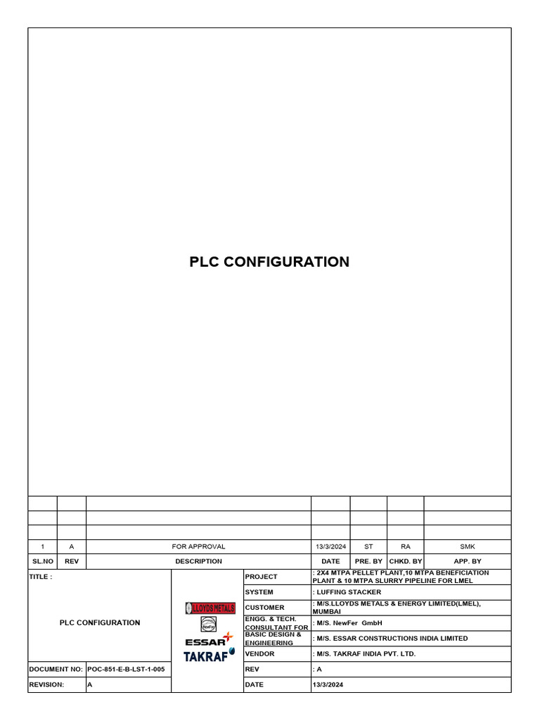 Poc-851-E-B-Lst-1-005 - PLC Configuration | PDF
