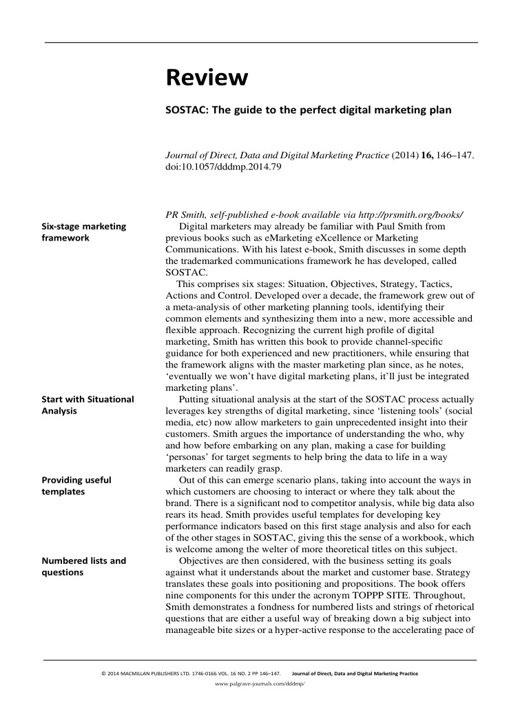 The SOSTAC Guide To Your Perfect Digital Marketing Plan | PDF | Marketing | Digital Marketing