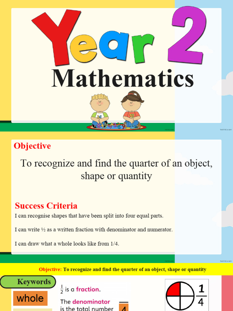 Maths T3 - W4 - L1 (Fractions - Recognisng and Finding Quarter) | PDF ...