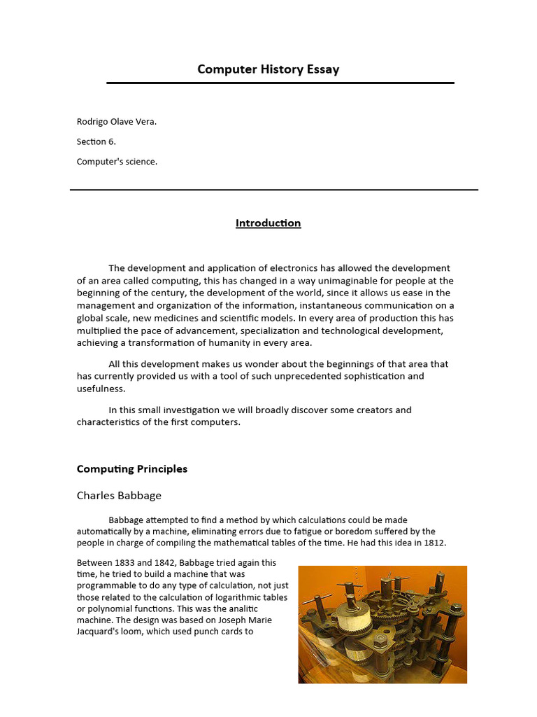 Essay History of Computing | PDF | Integrated Circuit | Transistor