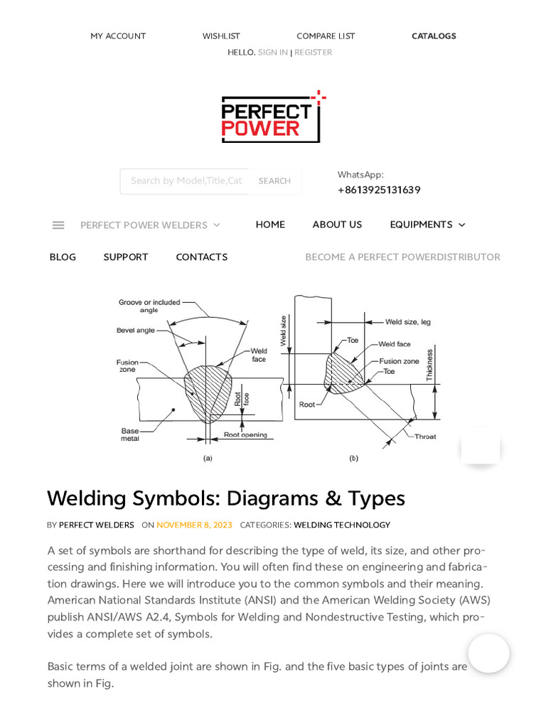 Welding Symbols - Diagrams & Types - PERFECT POWER - Welders, Welding ...