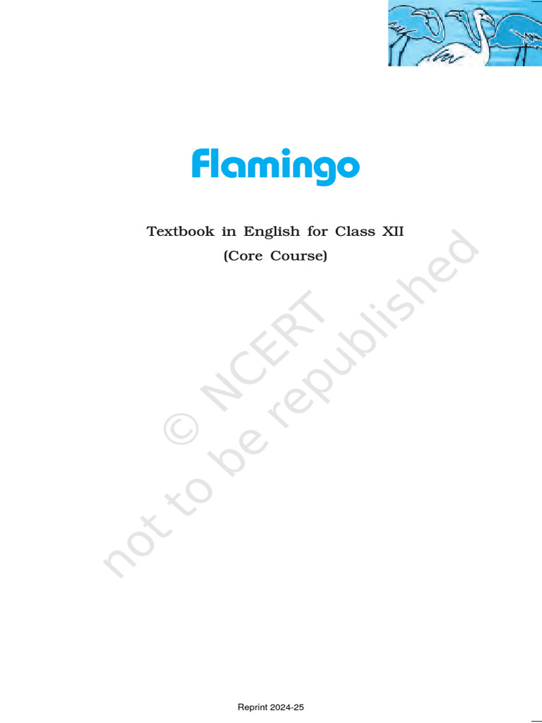 NCERT Class 12th English Flamingo | PDF | Poetry | Textbook