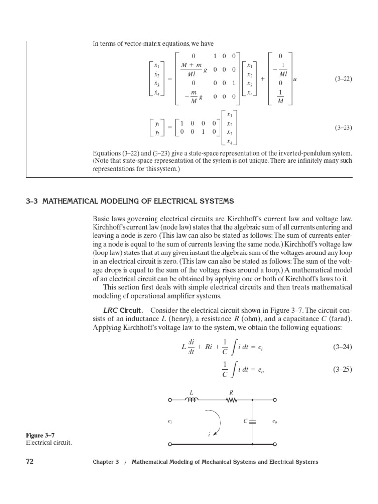 Mathematical Modeling of Electrical Systems | PDF | Amplifier ...