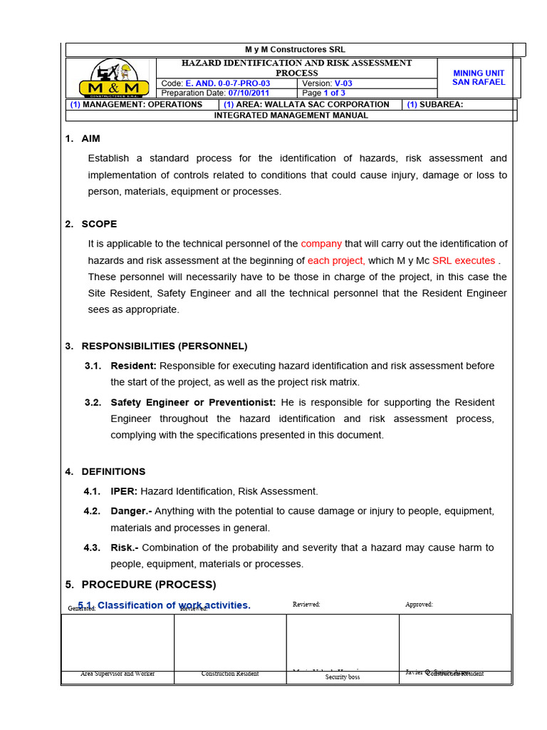 Hazard Identification & Risk Assessment Guide | PDF | Risk | Risk ...
