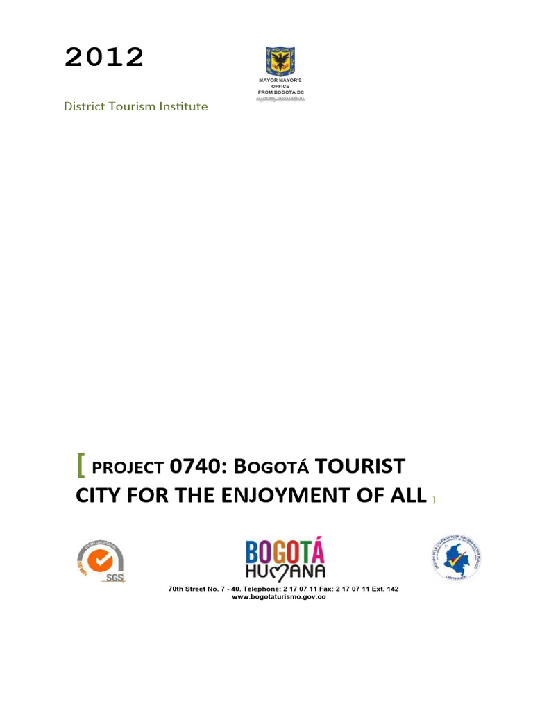 Example of A Tourism Promotion Project | PDF | Tourism | Bogotá
