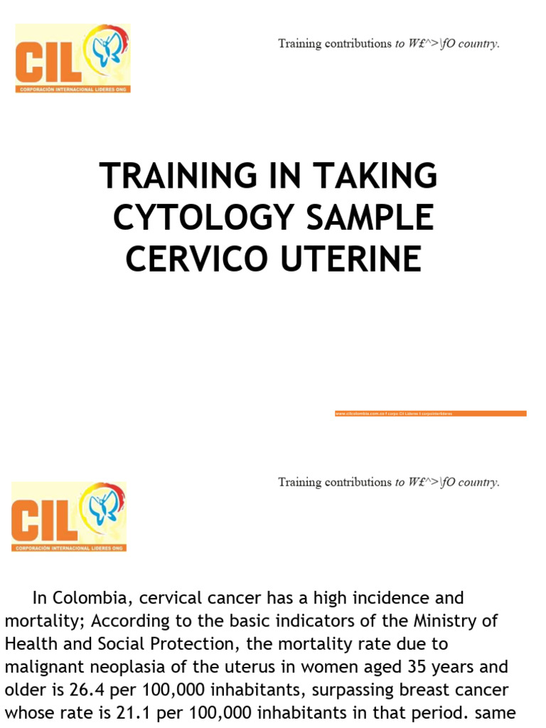 Cervical Uterine Cytology Sample Collection Slide | PDF | Cervical ...
