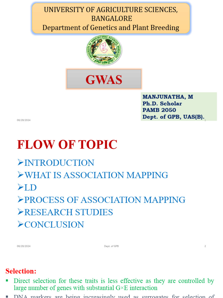 Genome Wideassociationmappingpresentationpptx | PDF | Quantitative Trait Locus | Single ...