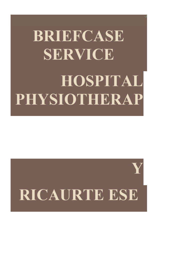 Physiotherapy Service Portfolio | PDF | Physical Therapy | Medical ...