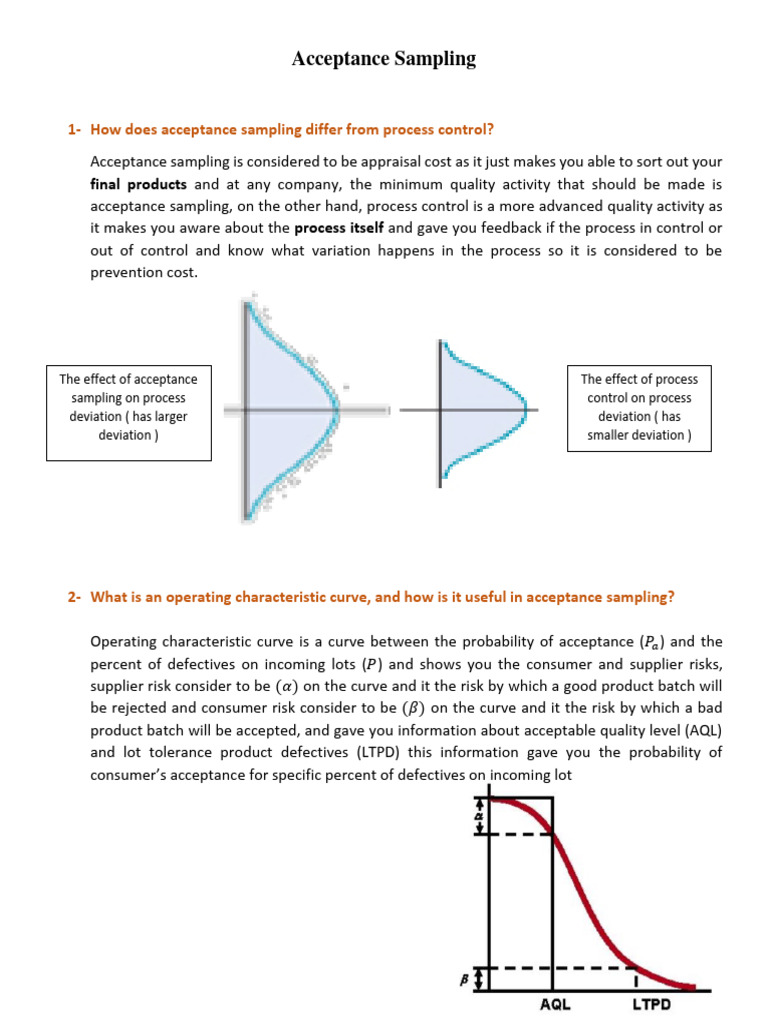 Understanding Acceptance Sampling Techniques | PDF | Sampling ...