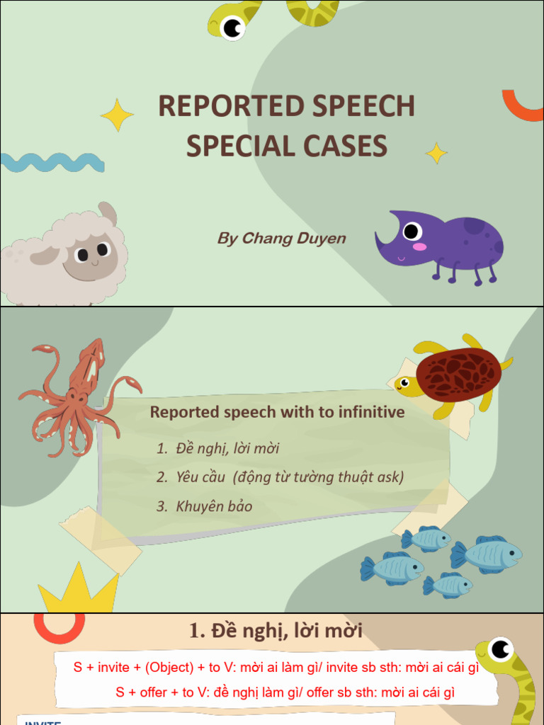 LÝ THUYẾT REPORTED SPEECH WITH TO INFINITIVES | PDF