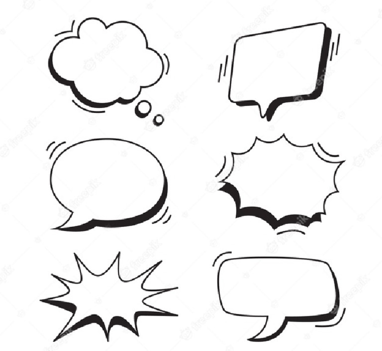 Set Empty Speech Bubbles Comics Pdf