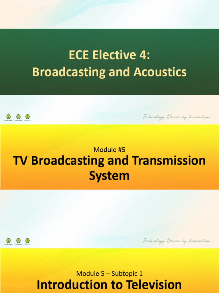 TV Broadcasting Basics and Standards | PDF | Video | Television