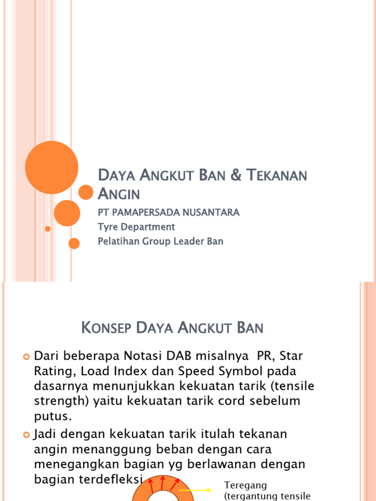 Daya Angkut dan Tekanan Angin Ban | PDF