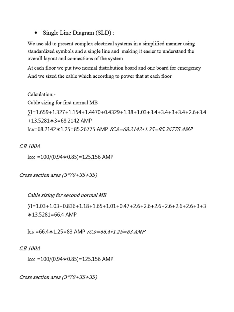 Single Line Diagram (SLD) | PDF
