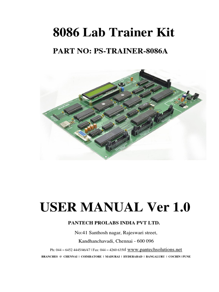 8086 Manual Ver 4.0 | PDF | Assembly Language | Input/Output